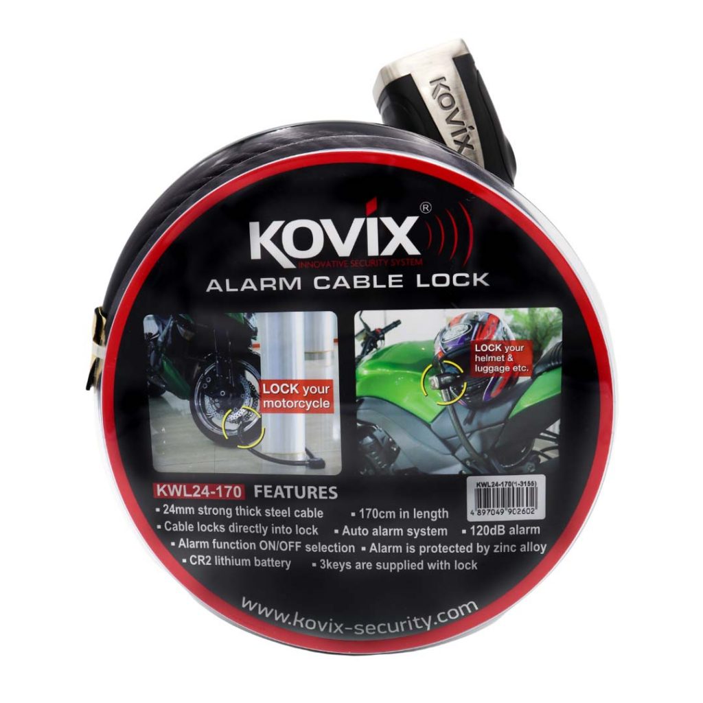 Kovix Alarm Cable Lock KWL24-170 – Scooteroo Perth Pty Ltd